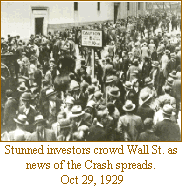 The Wall St. Crash - 1929